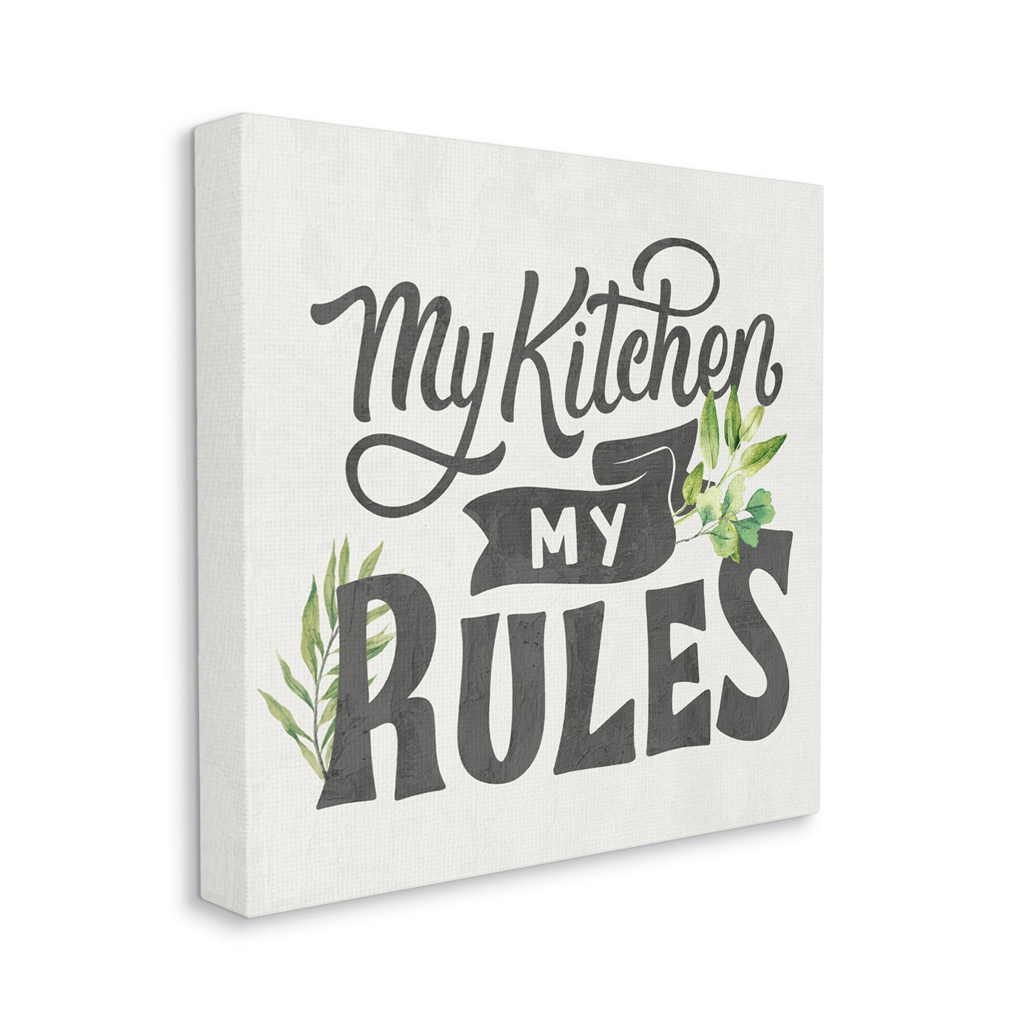 Trinx Retro My Kitchen Rules Canvas Wall Art Design By Kim Allen | Wayfair
